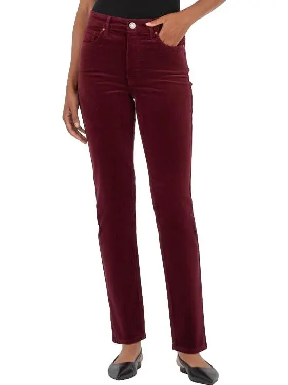 Kut From The Kloth Rachael High-waist Corduroy Jeans - Dark Cherry