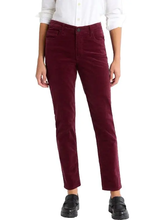Kut From The Kloth Rachael High-waist Corduroy Jeans - Wine