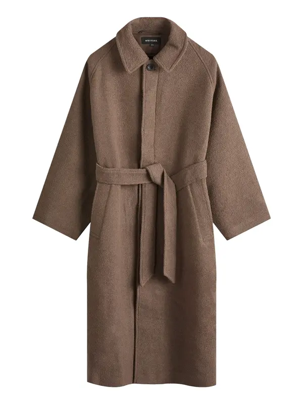 MEOTINE Joel Boucle Long Coat - Grey