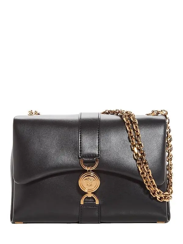 Versace Medusa '95 Kleio Leather Shoulder Bag - Black/versace Gold