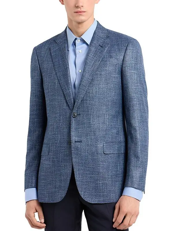 Emporio Armani G Line Regular Fit Bamboo Jacket - Fancy Blue