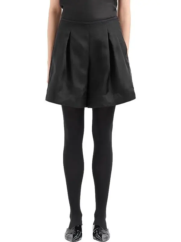 Emporio Armani Silk Organza Shorts - Black