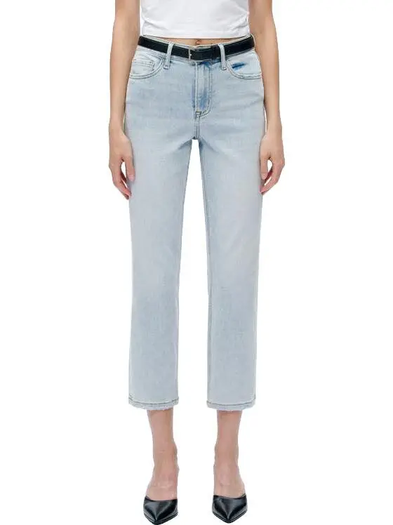 BAYEAS High-waist Ankle Jeans - Light Blue