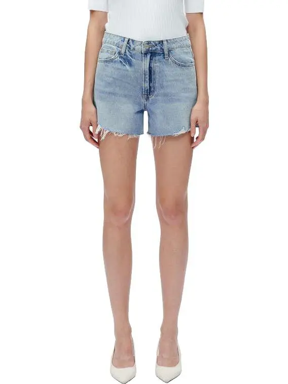 BAYEAS Kelly High Waisted Denim Shorts - Baby Blue