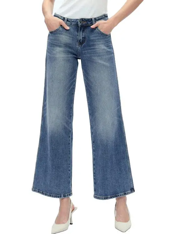 BAYEAS Kristy Ankle Straight-leg Jeans - Chilly Blue
