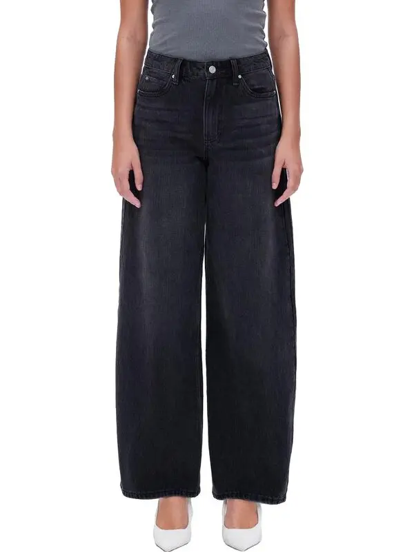 BAYEAS High-waist Wide-leg Jeans - Black