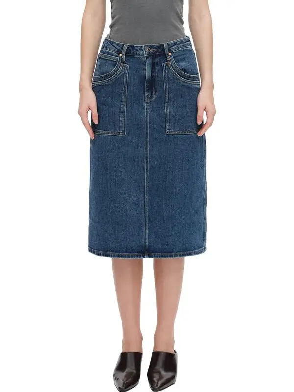 BAYEAS Beth Denim Midi Skirt - Freefall