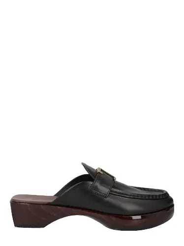 TOD'S Leather Clogs - Black