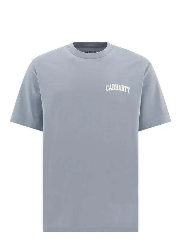 Carhartt Work In Progress University Script' T Shirt - Light Blue