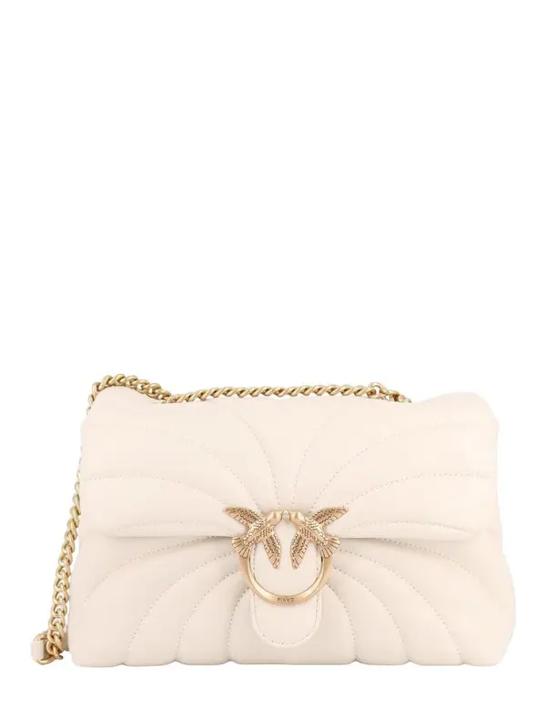 Pinko Shoulder Bag With Chain Strap - White