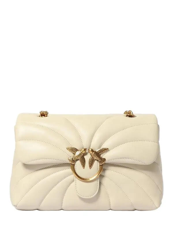 Pinko Shoulder Bag With Chain Strap - White