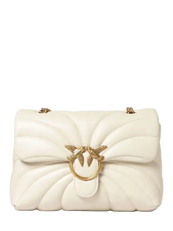 Pinko Shoulder Bag With Chain Strap - White