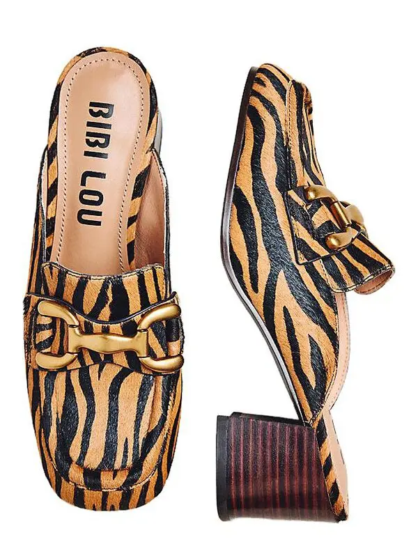 BIBI LOU Zagreb Heeled Loafers - Tiger