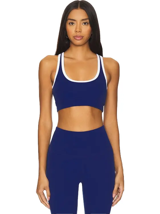Varley Move Selma Bra In Royal - Blue Depths & White