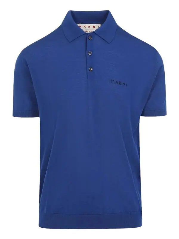 Marni Short Sleeve Polo Shirt - Blue
