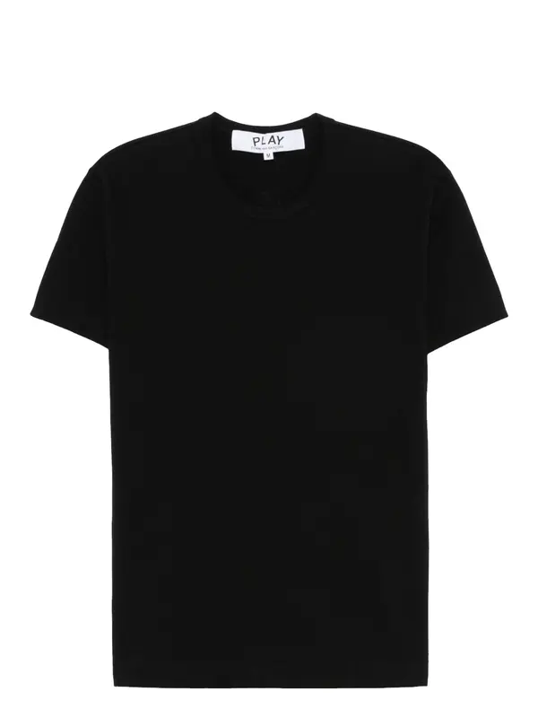 Play Comme Des Garcon Signature Heart-patch T-shirt - Black