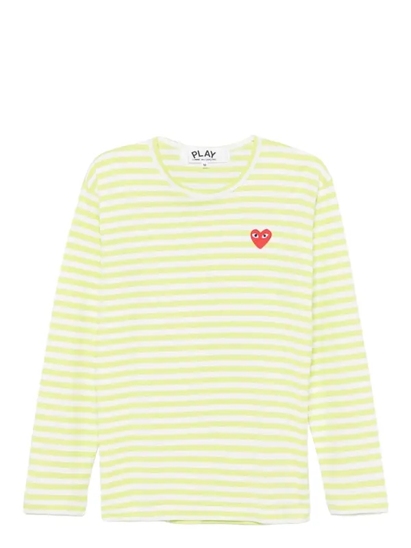 Play Comme Des Garcon Striped T-shirt - Green