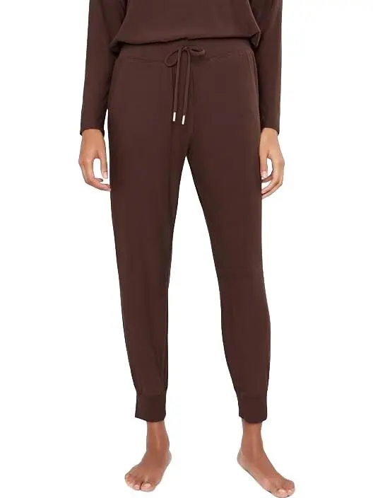 Eberjey Softest Sweats Joggers - Chocolate