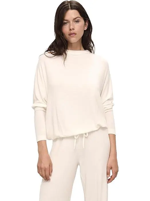 Eberjey Cozy Time Mockneck Pullover - Bone