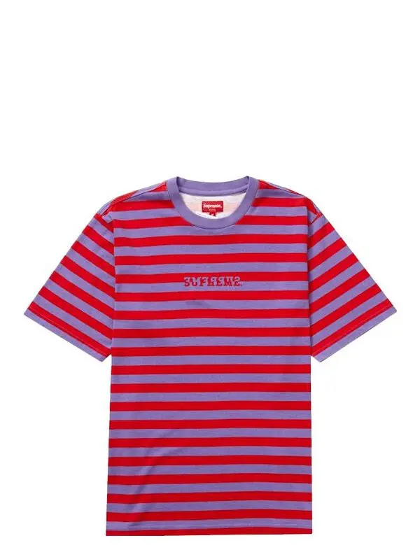 Supreme Reverse Stripe Short Sleeve Top - Red