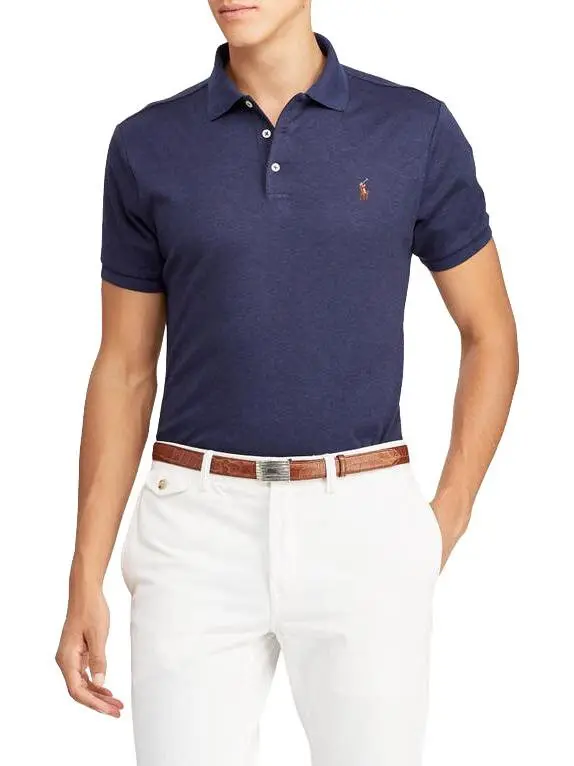 Polo Ralph Lauren Solid Cotton Jersey Polo - Spring Navy Heather
