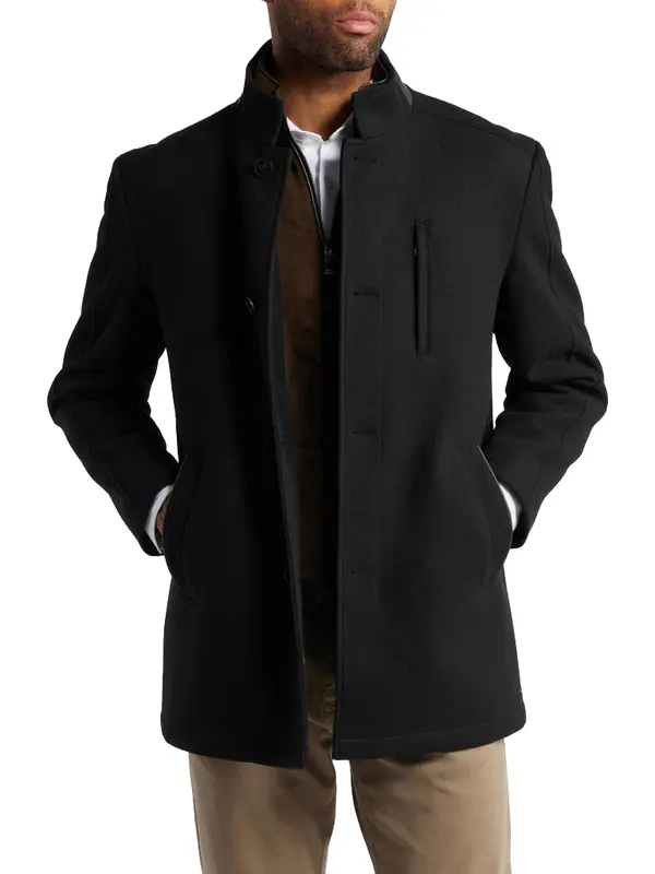 Johnston & Murphy Upton Car Coat - Black