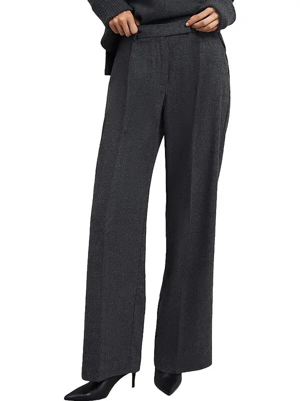 HOBBS LONDON Middleton Wide-leg Pants - Grey Black
