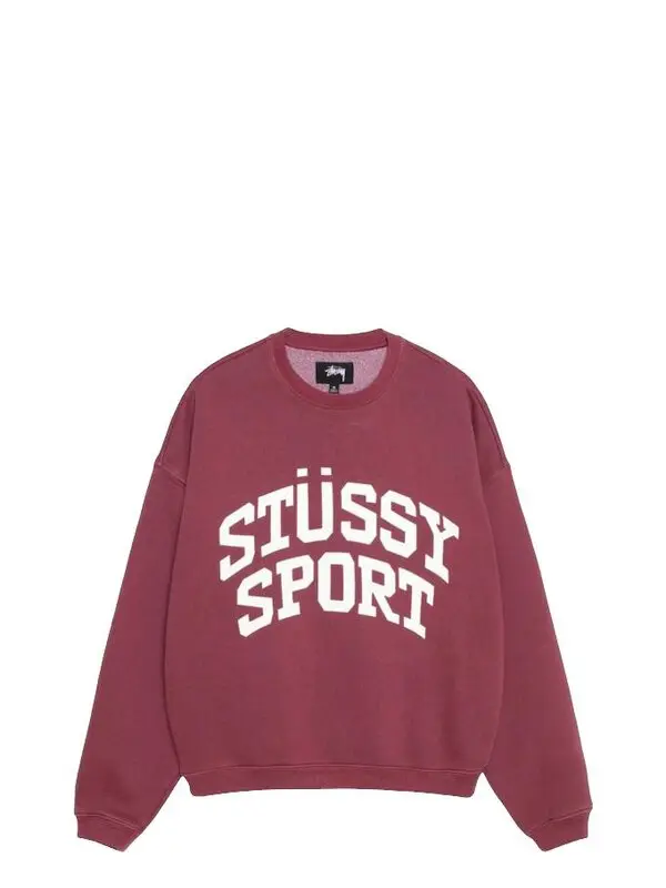 StÜssy Crackle Sport Crew - Burgundy