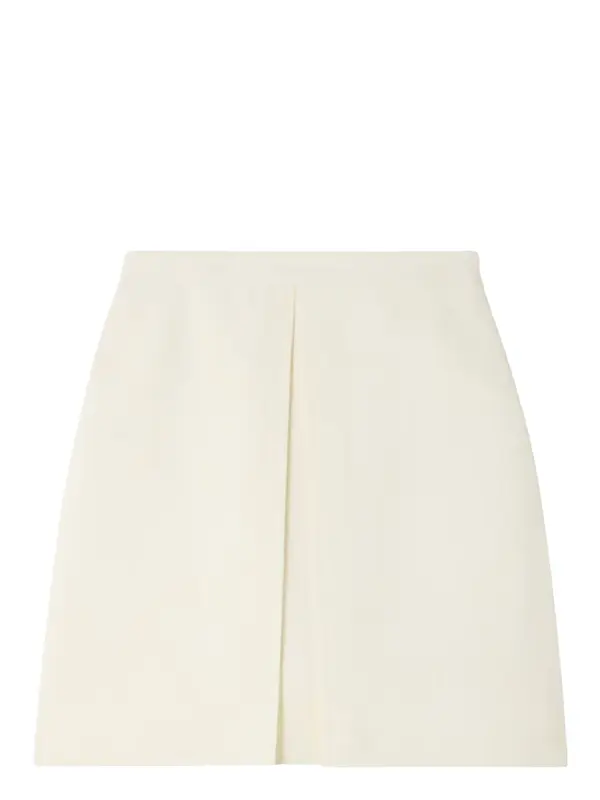 LIBEROWE Alex Layered Wool-crepe Mini Skirt - White