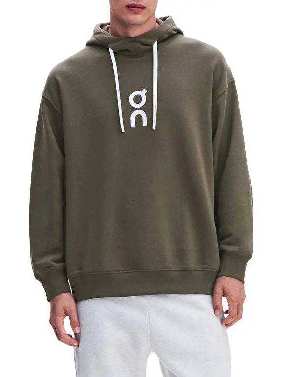 On Club Oversize Organic Cotton Blend Hoodie - Bark