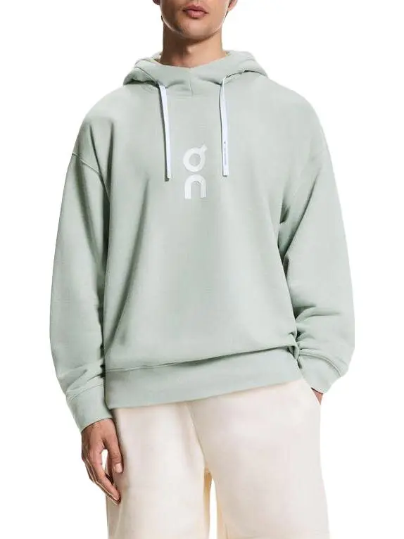 On Club Oversize Organic Cotton Blend Hoodie - Mineral