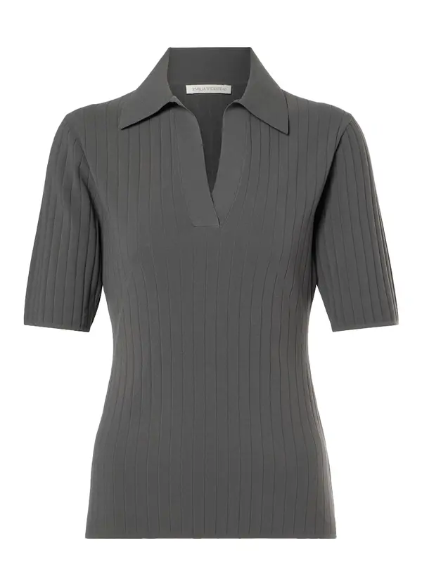 EMILIA WICKSTEAD Dune Polo Sweater - Grey