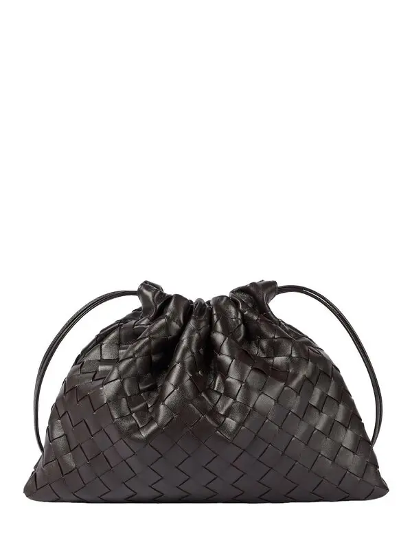 Bottega Veneta Medium Leather Clutch - Brown