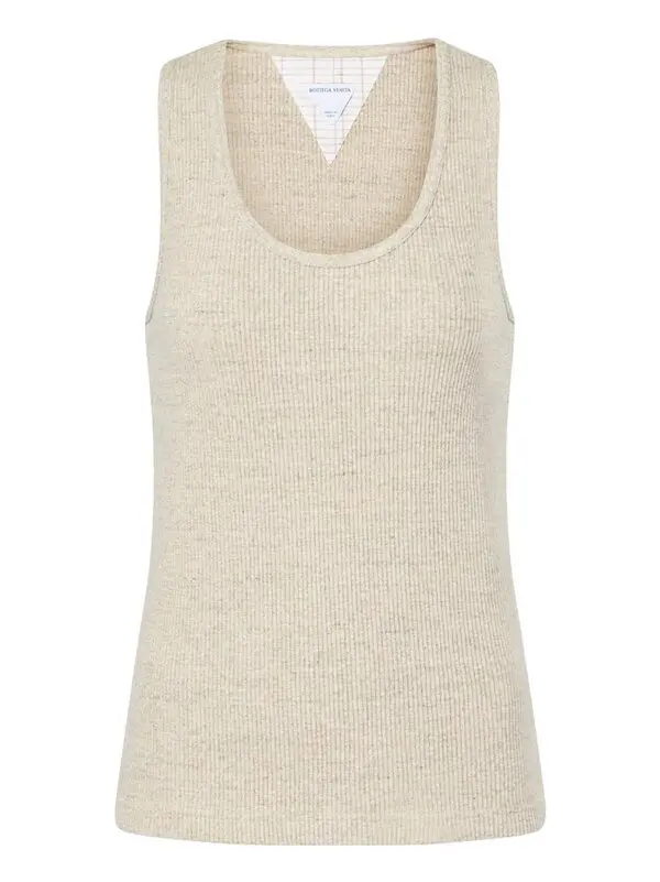 Bottega Veneta Ribbed-knit Tank Top - Beige