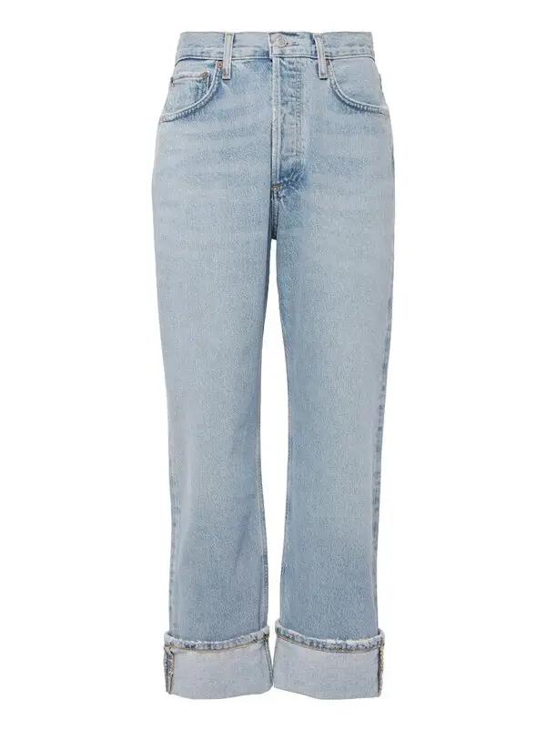 AGOLDE Fran Mid-rise Straight Jeans In Ditch - Blue