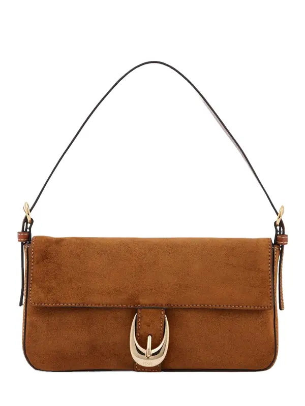 Staud Harlow Suede Shoulder Bag - Brown
