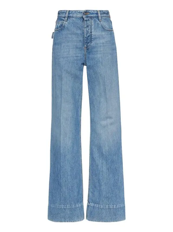 Bottega Veneta Mid-rise Wide-leg Jeans - Blue