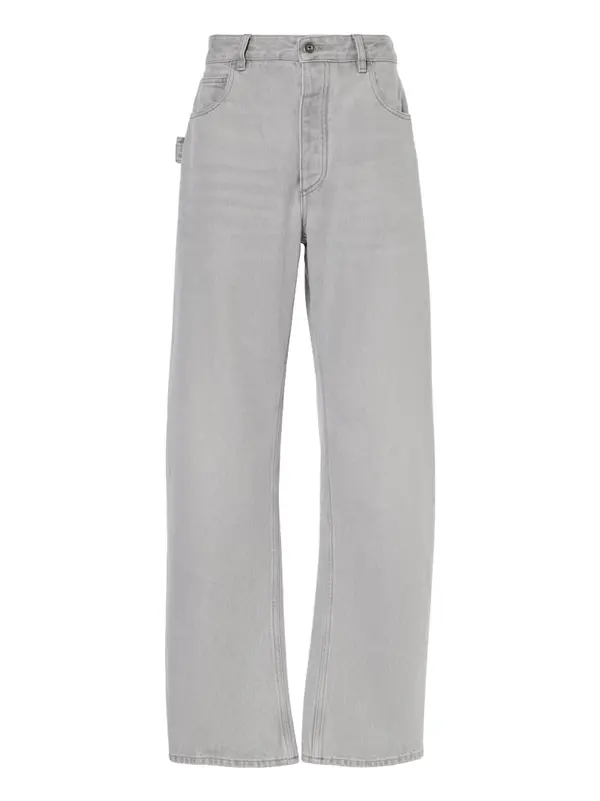 Bottega Veneta Mid-rise Wide-leg Jeans - Grey