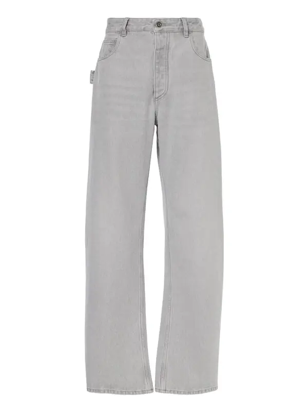 Bottega Veneta Mid-rise Wide-leg Jeans - Grey