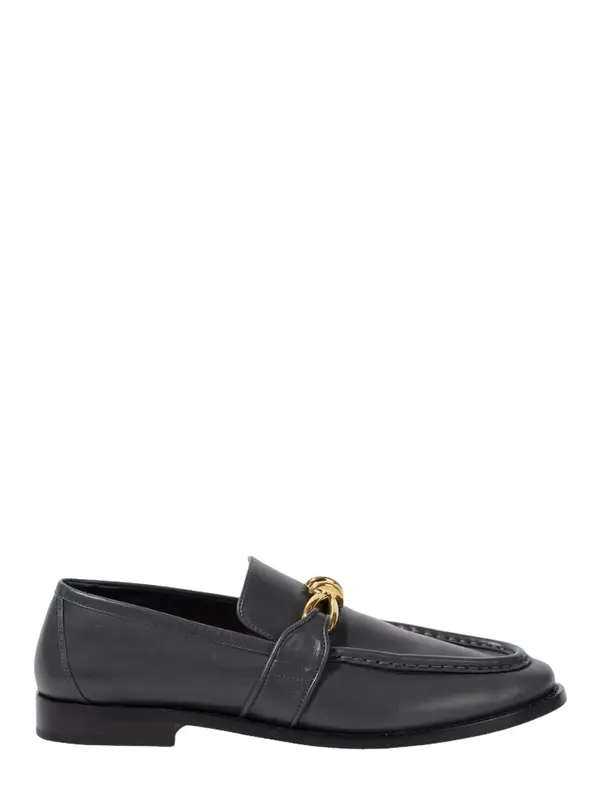 Bottega Veneta Astaire Knot Leather Loafers - Black