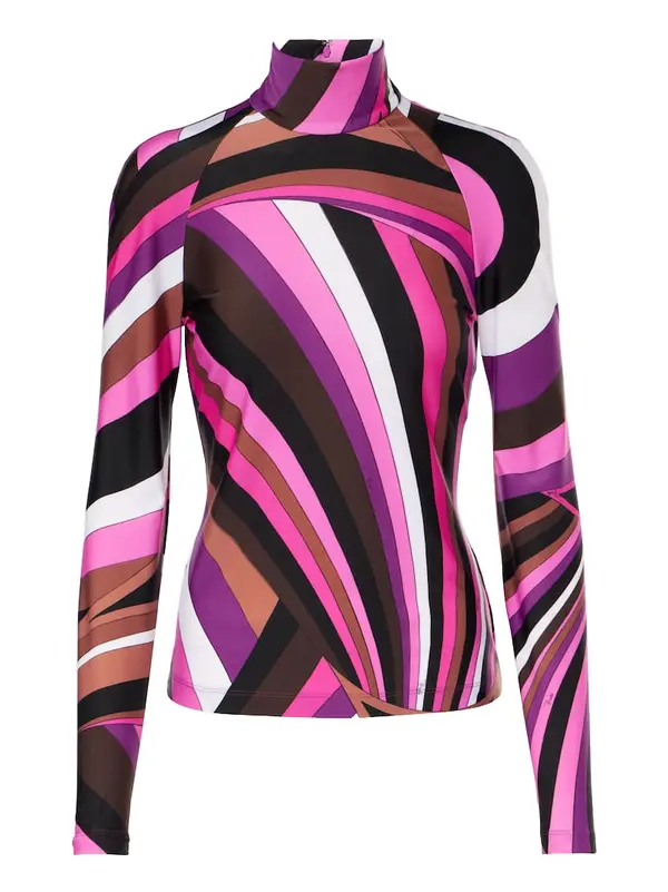 Emilio Pucci Iride Turtleneck Top - Multicoloured