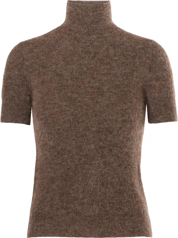 Ralph Lauren Wool-blend Turtleneck Top - Brown