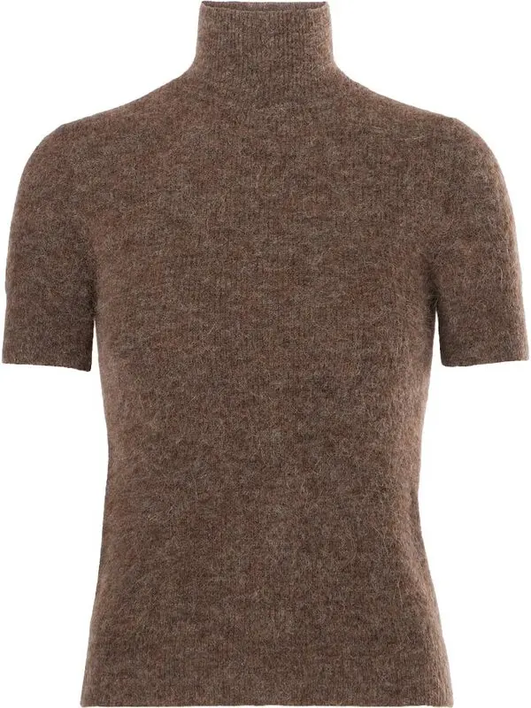 Ralph Lauren Wool-blend Turtleneck Top - Brown