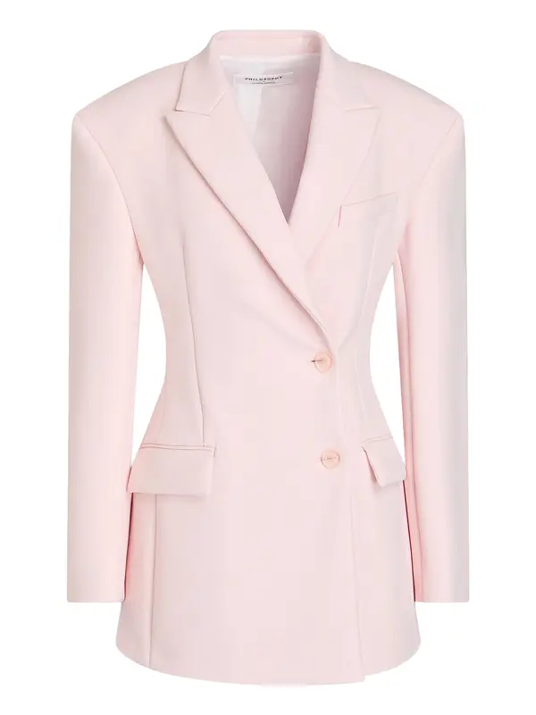 Philosophy Di Lorenzo Serafini Double-breasted Ponte Blazer - Pastel Pink