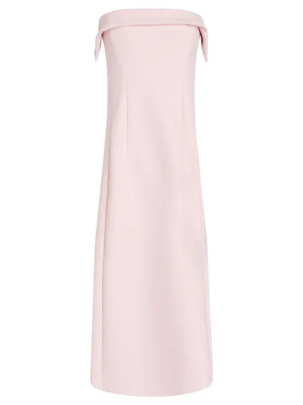 Philosophy Di Lorenzo Serafini Strapless Ponte Midi Dress - Pastel Pink