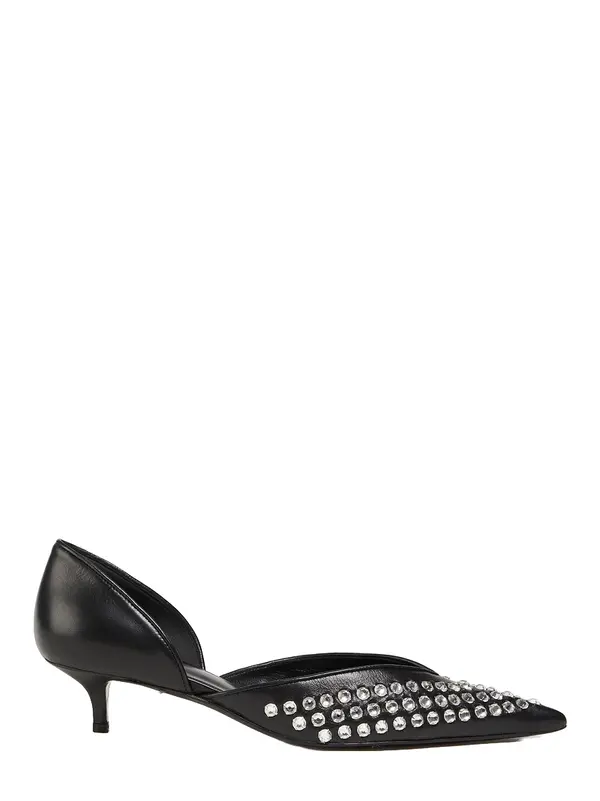 Philosophy Di Lorenzo Serafini Crystal-embellished Leather Pumps - Black