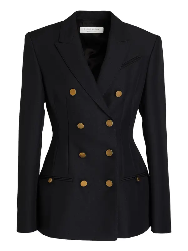 Philosophy Di Lorenzo Serafini Double-breasted Blazer - Black