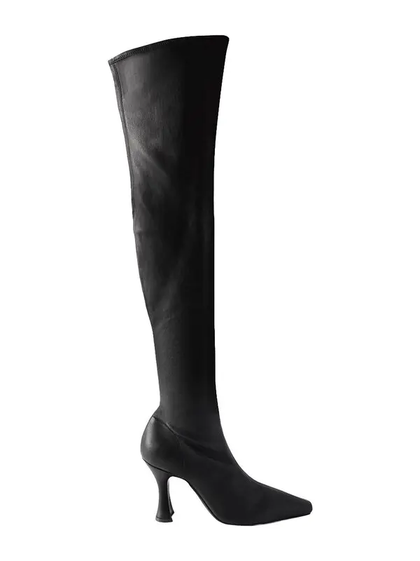 NEOUS Ran Stretch-leather Over-the-knee Boots - Black