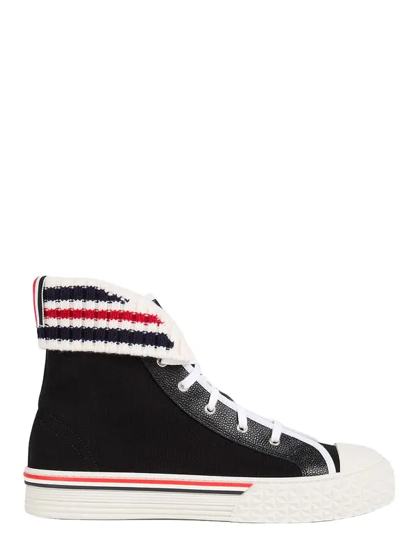 Thom Browne Striped High-top Sneakers - Black