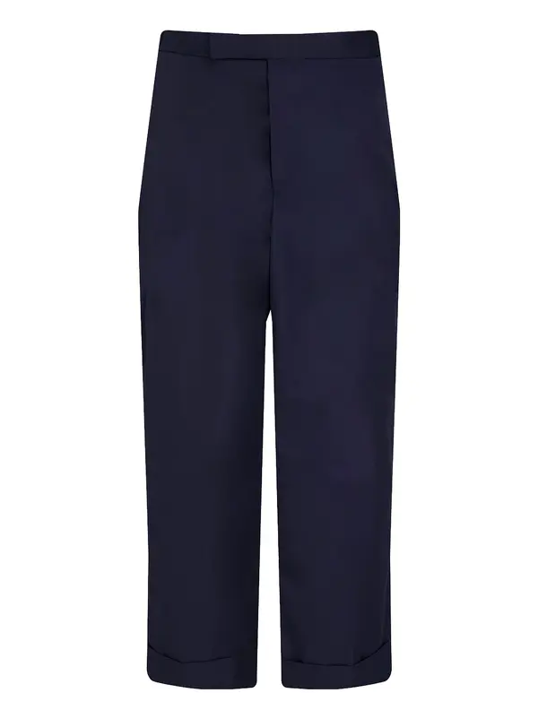Thom Browne Grain De Poudre Pants - Navy